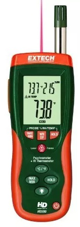 Termohigrómetro con Infrarrojo Digital Marca Extech Modelo DH500 ...
